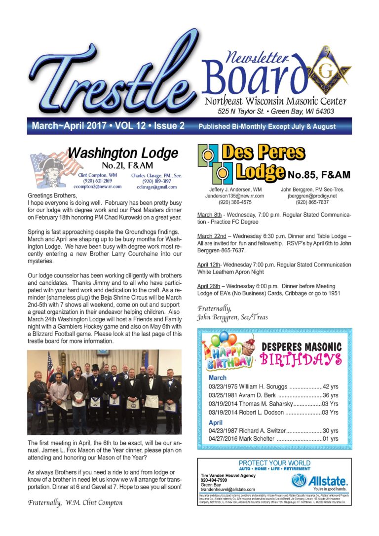 New Masonic Trestleboard Beja Shriners